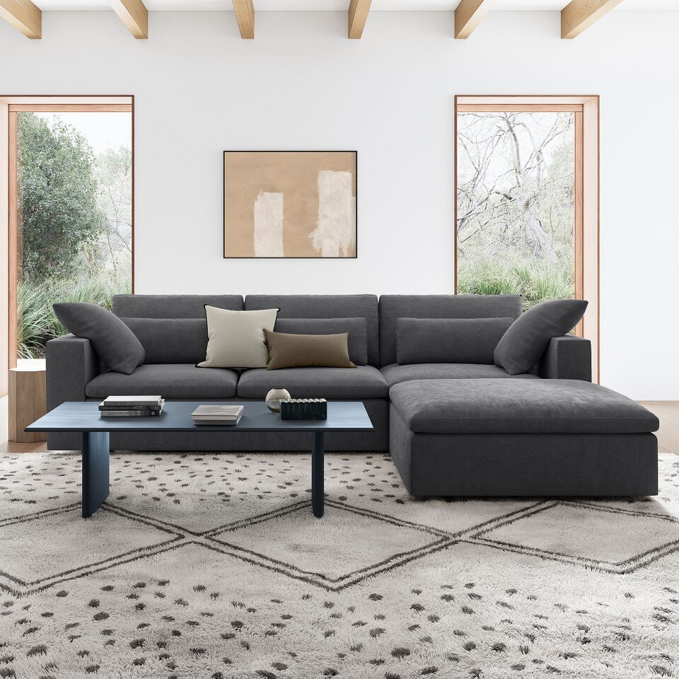 Harmony 3 Piece Chaise Modular Sofa West Elm Australia